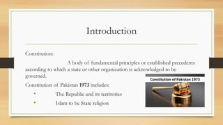 pakistan studies( constitution of pakistan ) | PPTX