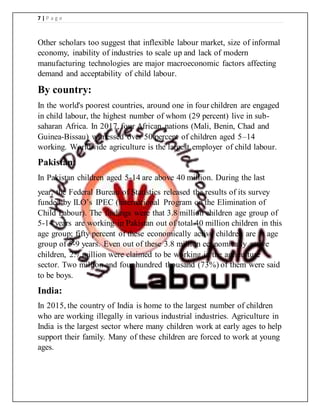 Pakistan studies child labour assignment | DOCX