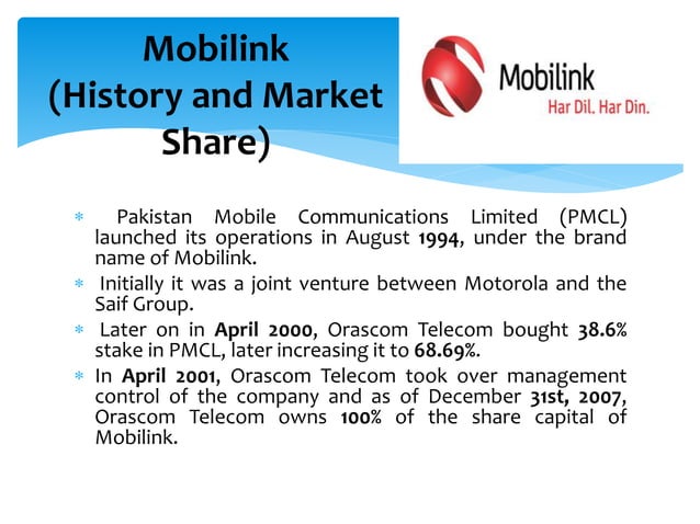 PTCL and other Networks In Pakistan | PPTX | Telecommunications Industry | Industries