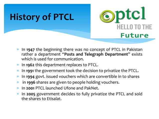 PTCL and other Networks In Pakistan | PPTX | Telecommunications Industry | Industries