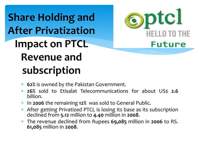 PTCL and other Networks In Pakistan | PPTX | Telecommunications ...