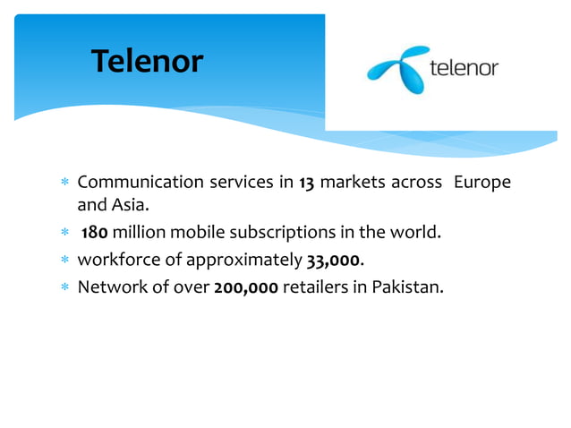 PTCL and other Networks In Pakistan | PPTX | Telecommunications Industry | Industries