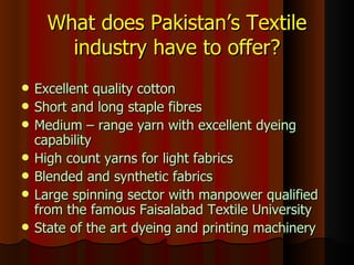 Pakistan textile industry | PPT