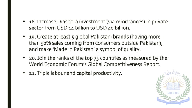 Pakistan vision 2025 slides | PPTX