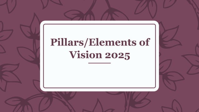 Pakistan vision 2025 slides by atfah jutt | PPTX | Business | Business ...