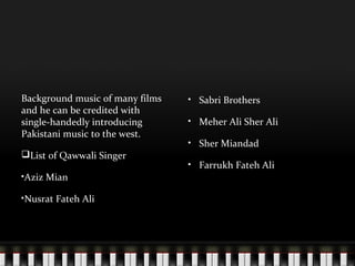 Music Culture Of Pakistan | PPT | World/International Music | Music