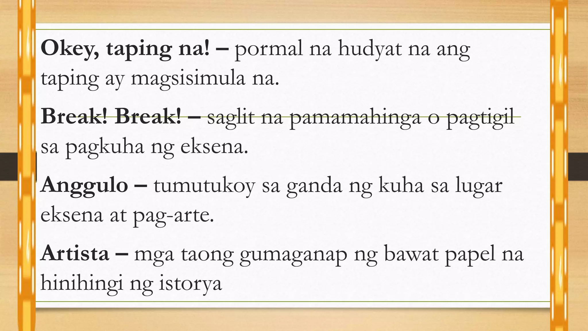Pakitang turo sa panunuring pampelikula | PPTX