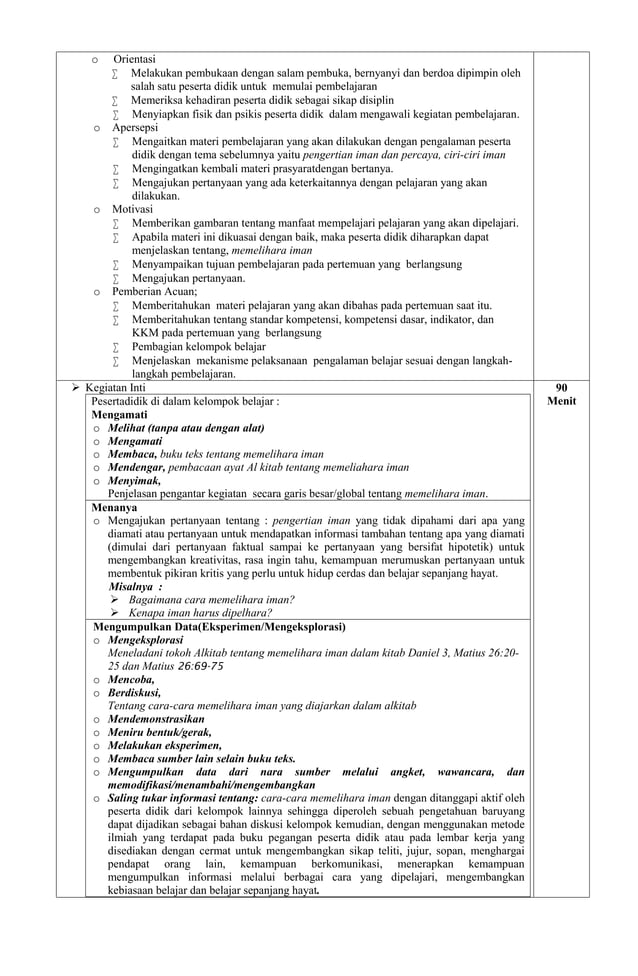 RPP Pendidikan Agama Kristen (PAK) SMP Kelas VIII | PDF
