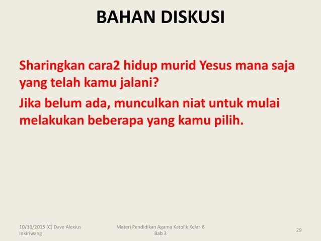 Pak kelas8 bahan bab3 uh2 sm1 dave alexius | PPTX