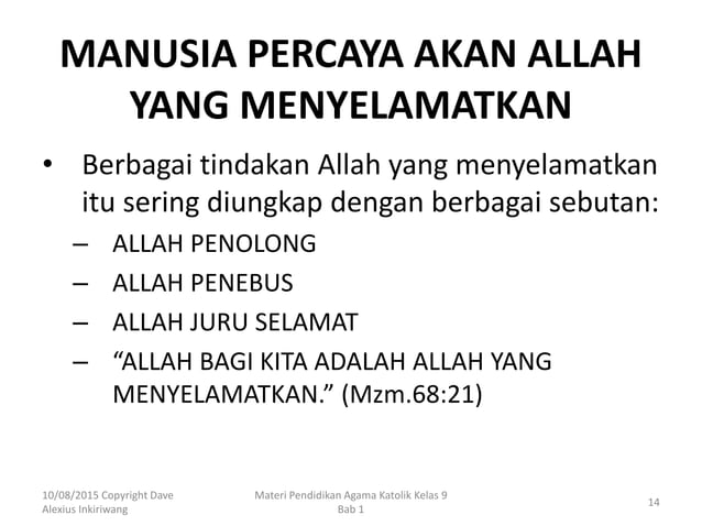 Pak kelas9 bahan bab1 uh1 sm1 dave-slideshare | PPTX