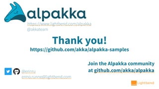 Pakk Your Alpakka: Reactive Streams Integrations For AWS, Azure, & Google Cloud | PPT