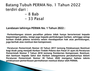 Pak Lucius - PERMA 1 TAHUN 2022 RESTITUSI KOMPENSASI.ppt