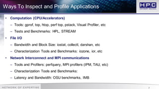 Application Profiling at the HPCAC High Performance Center | PDF