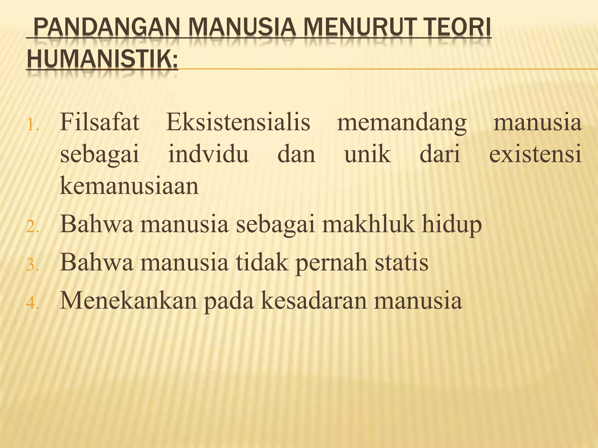 EKSISTENSIAL HUMANISTIK | PPTX