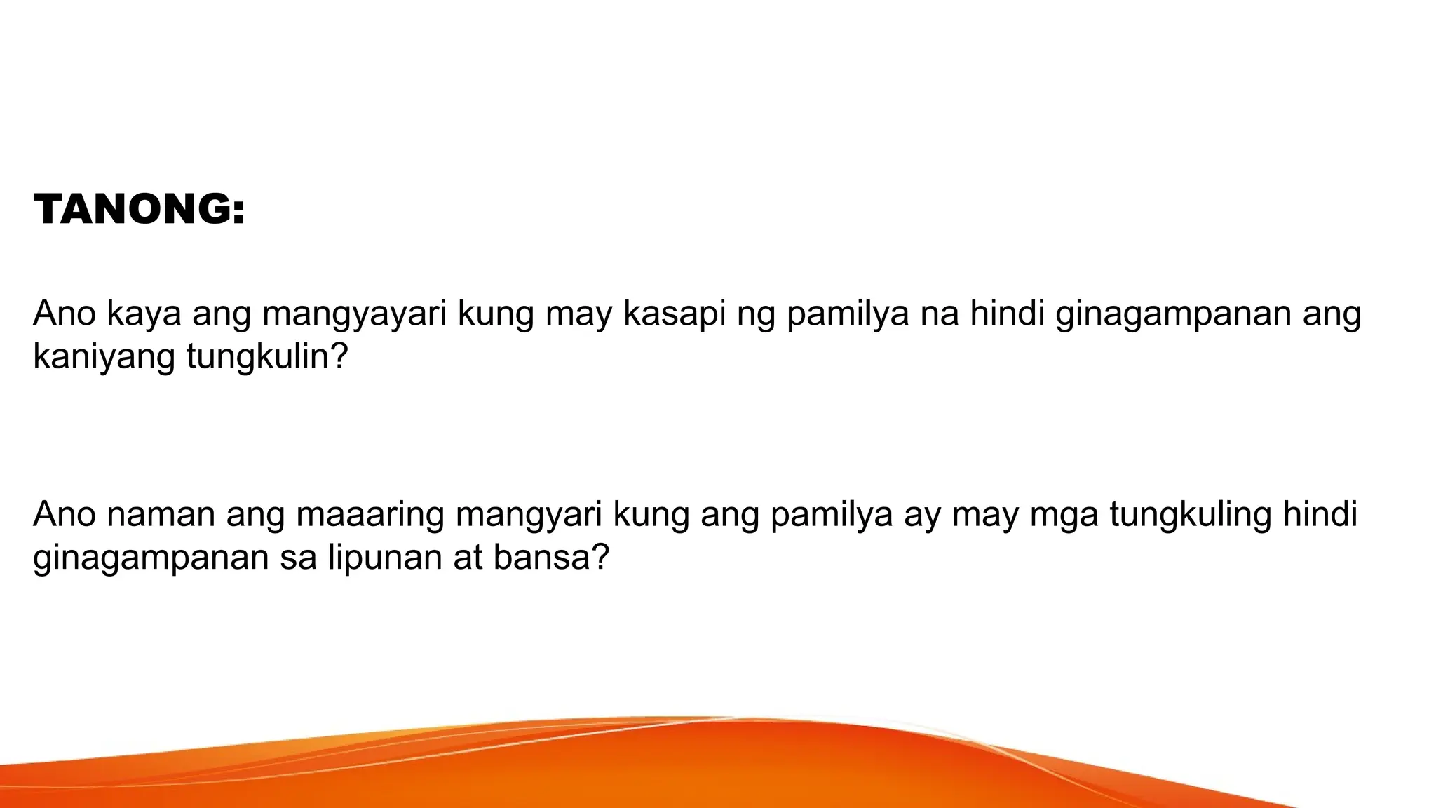 ESP 7 Quarter 2 Pakikibahagi ng Pamilya sa mga pambanang Pagdiriwang na ...