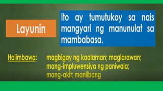 Paksa at Tono Filipino 8 leksyon sa Unang Markahan | PPTX