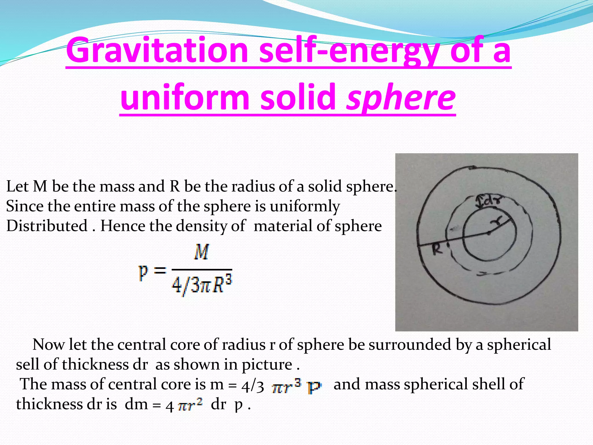 GRAVITATION SELF ENERGY Pakshika tanwar BSC I 2018 | PPTX