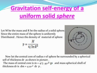 GRAVITATION SELF ENERGY Pakshika tanwar BSC I 2018 | PPTX