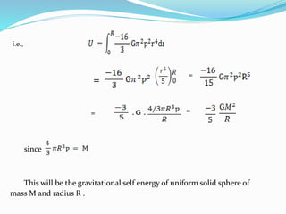 GRAVITATION SELF ENERGY Pakshika tanwar BSC I 2018 | PPTX