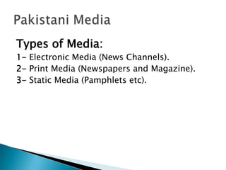 Pakstan media n channels | PPTX