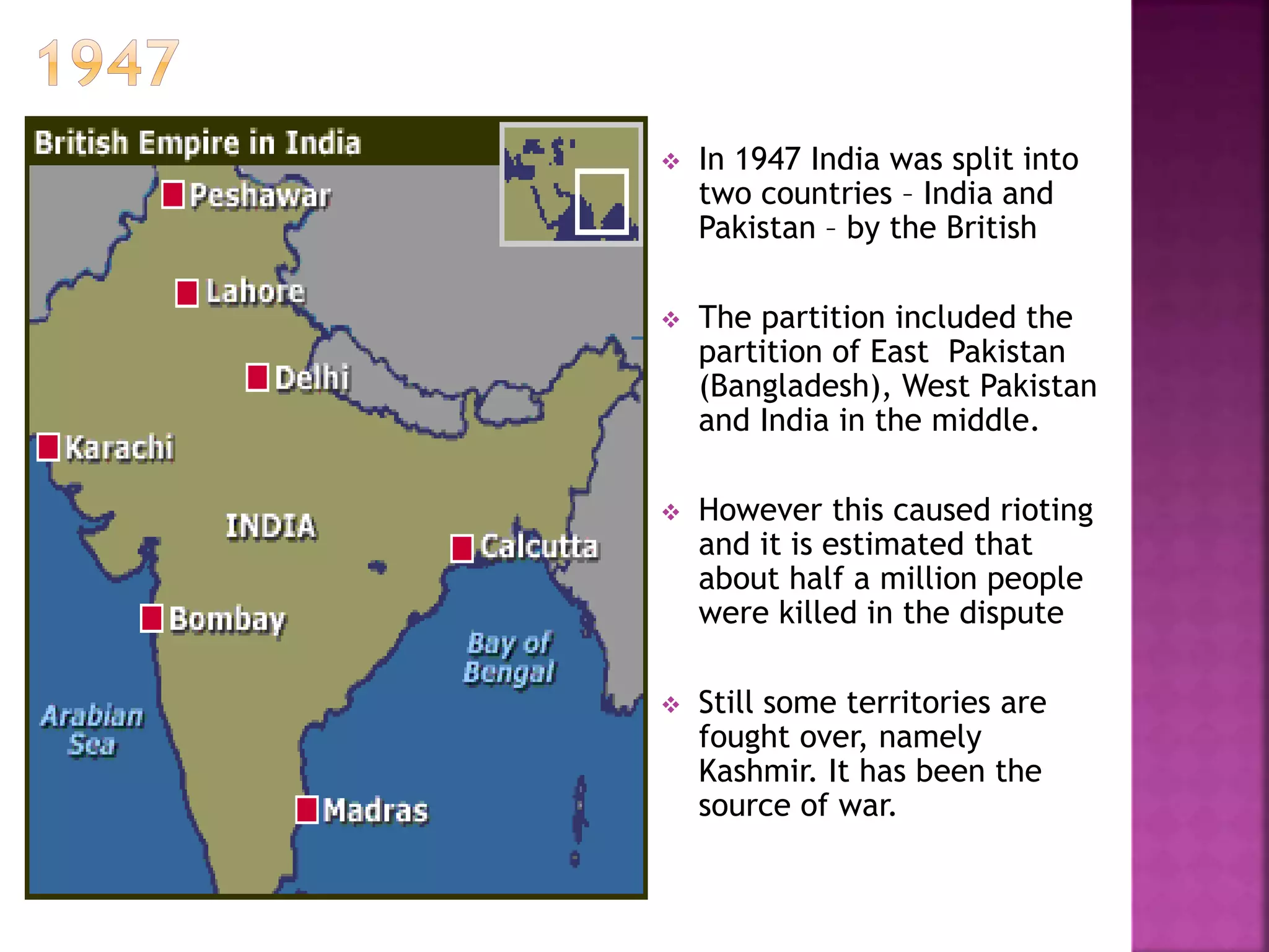 Relations between pakistan and india | PPTX