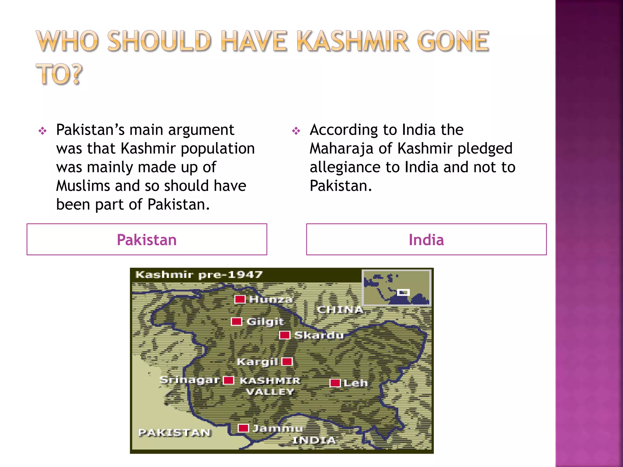 Relations between pakistan and india | PPTX