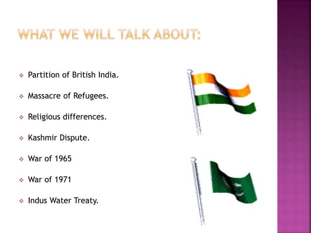 Relations between pakistan and india | PPTX