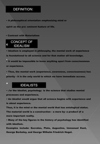 Idealism | PPTX | Agnosticism | Religion & Spirituality