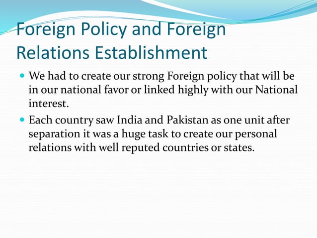 Initial Problems of Pakistan | PPTX