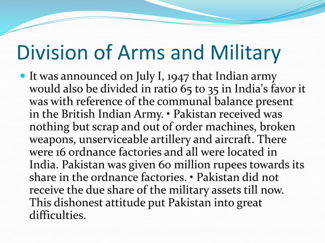 Initial Problems of Pakistan | PPTX