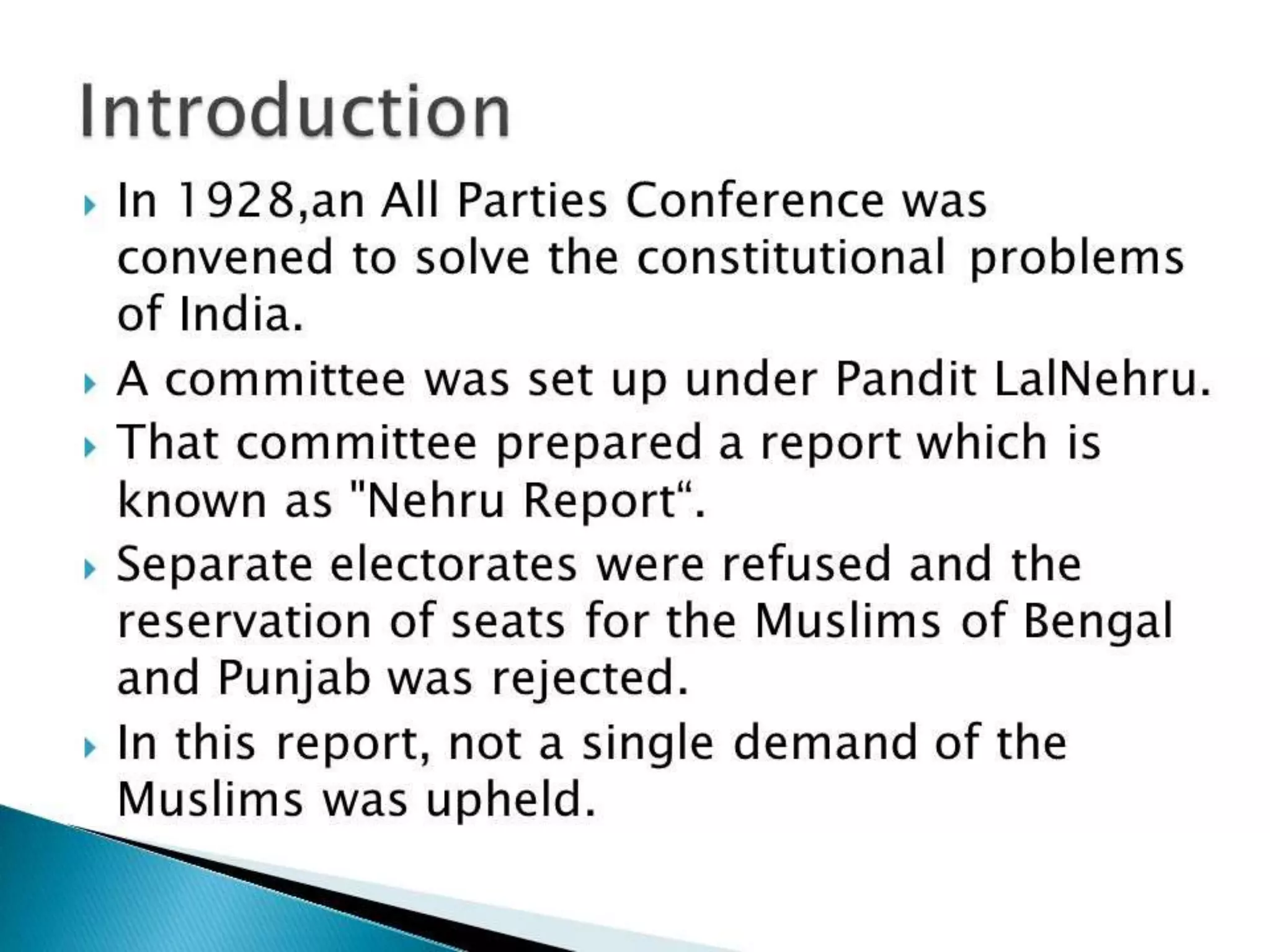 Nehru report | PPTX