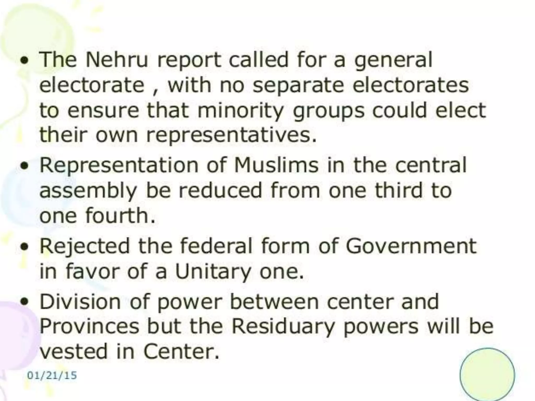 Nehru report | PPTX