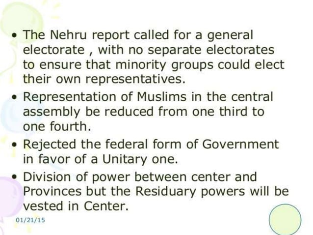 Nehru report | PPTX