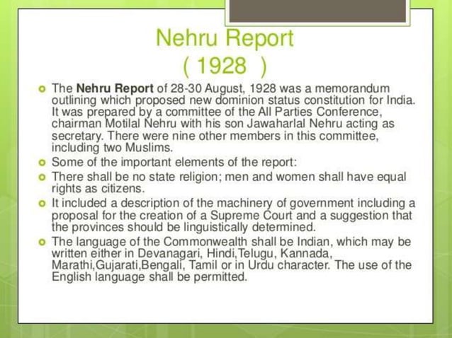 Nehru report | PPTX