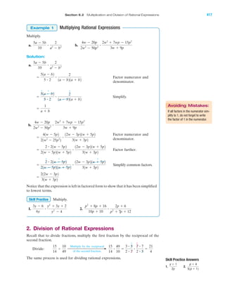 Rational expressions and rational equations | PDF