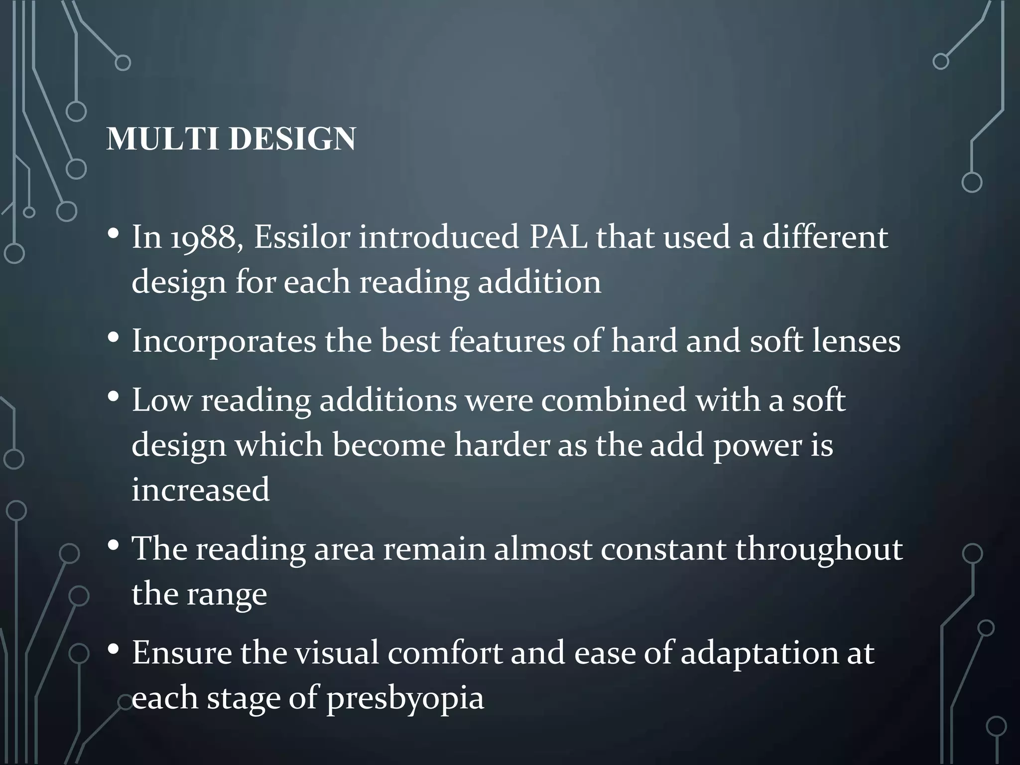 progressive addition lenses- optics, designs and performances | PPTX