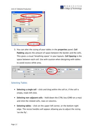 Tables | DOCX | Computing | Technology & Computing