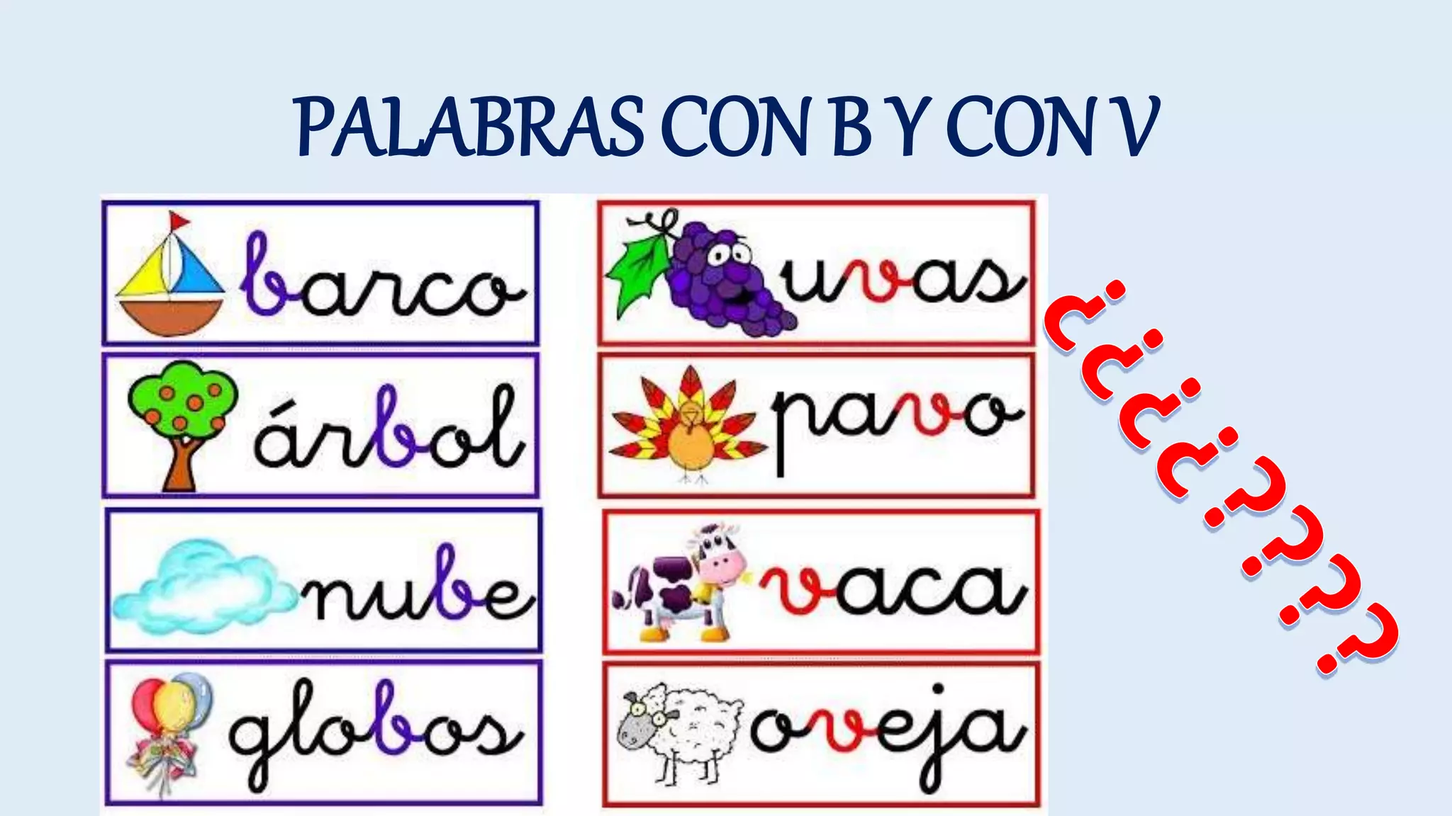 Palabras con b y con v | PPTX