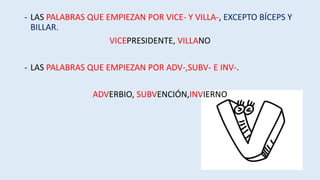 Palabras con b y con v | PPTX