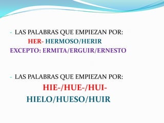 Palabras con h | PPTX