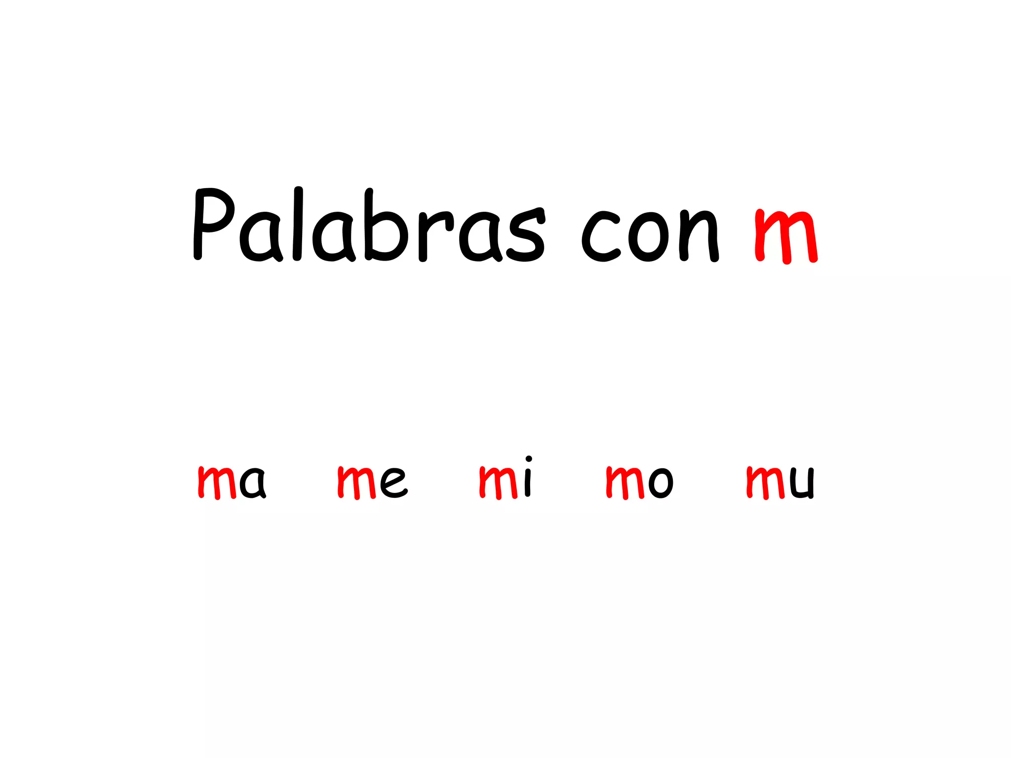 Palabras con m | PPT