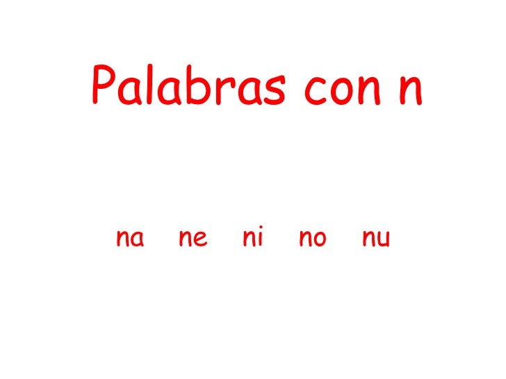 Palabras que inicien con n - Imagui