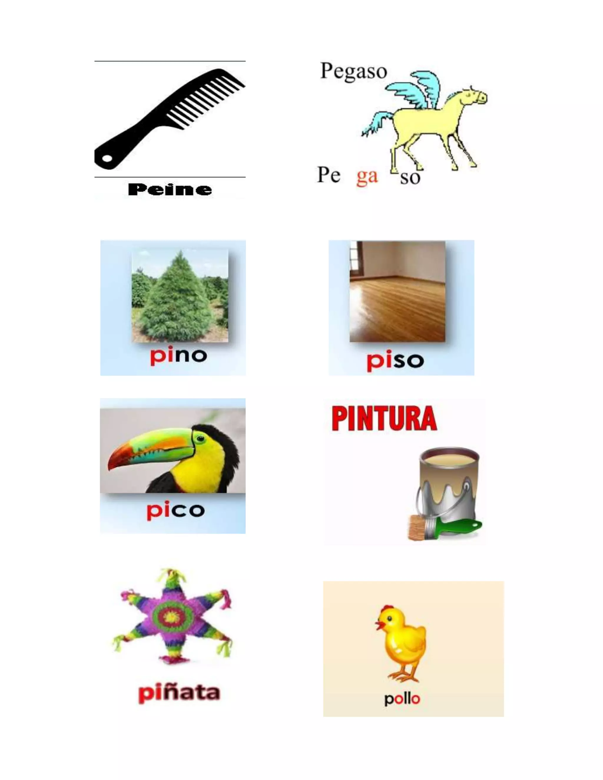 Palabras Con Pa Pe Pi Po Pu Docx