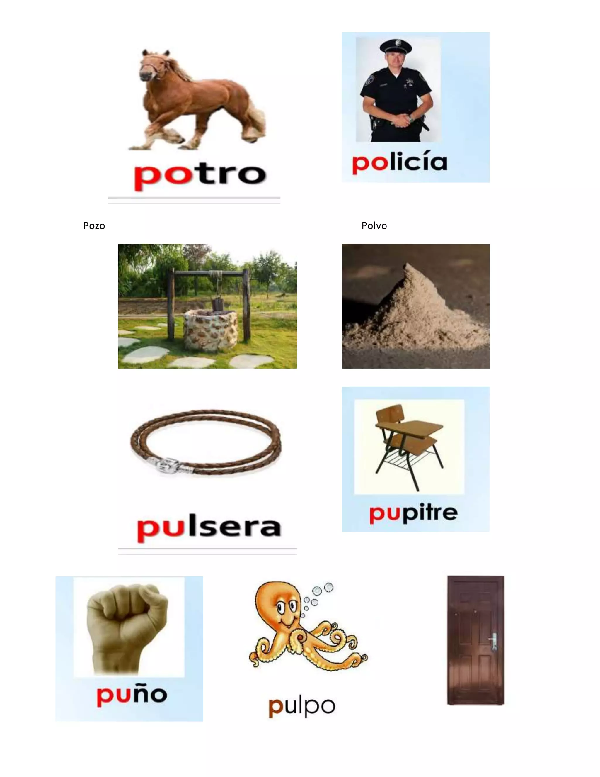 Palabras con pa pe pi po pu | PDF