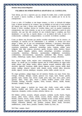 Palabras de otros idiomas adaptadas al castellano | DOCX