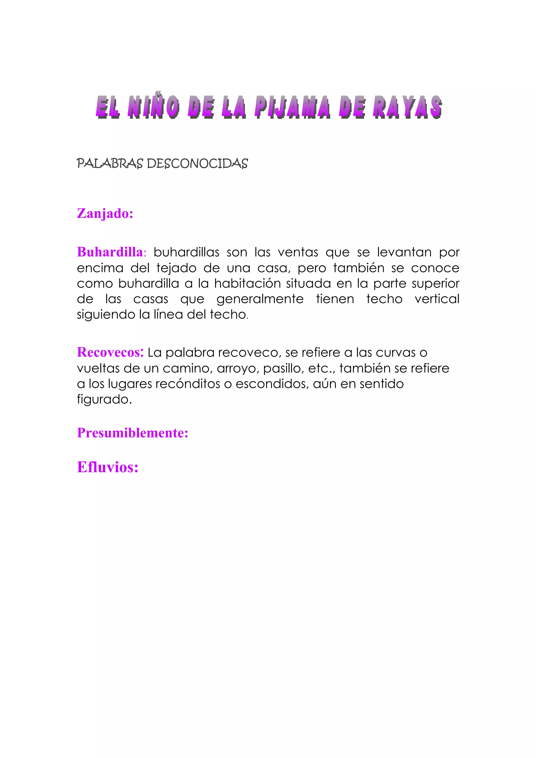 Palabras desconocidas | DOC