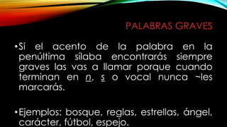 Palabras graves, agudas | PPTX