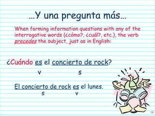 Palabras Interrogativas | PPT | Educational Assessment | Education
