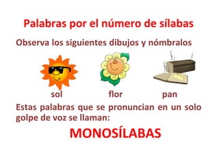 Palabras por el número de sílabas | PPT