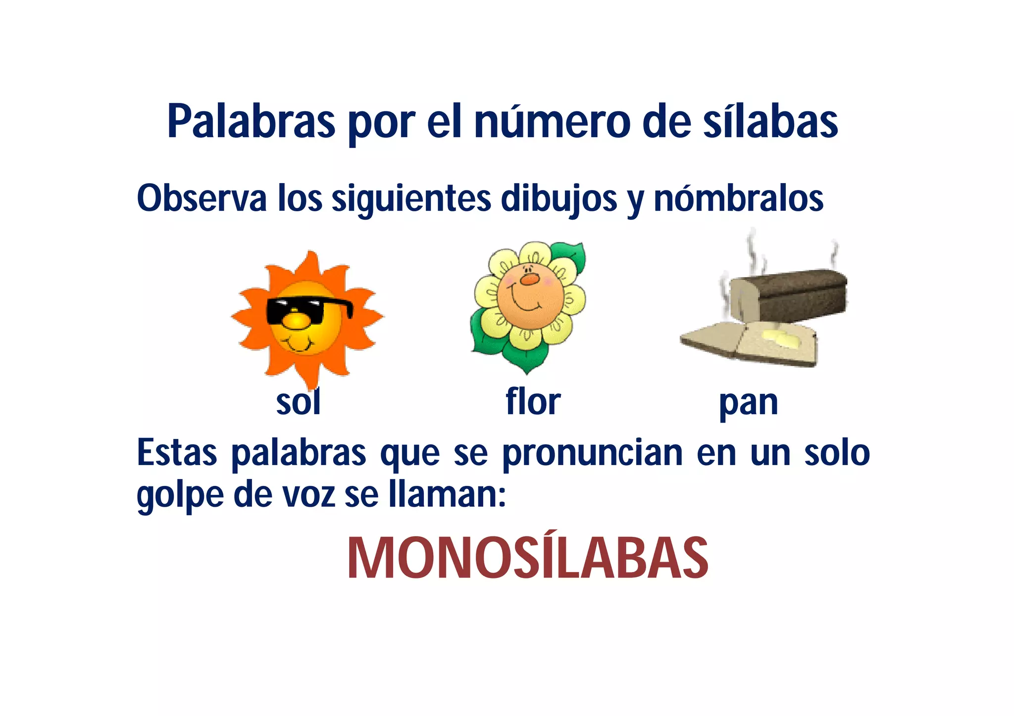 La sílaba y los tipos de palabras | PPT